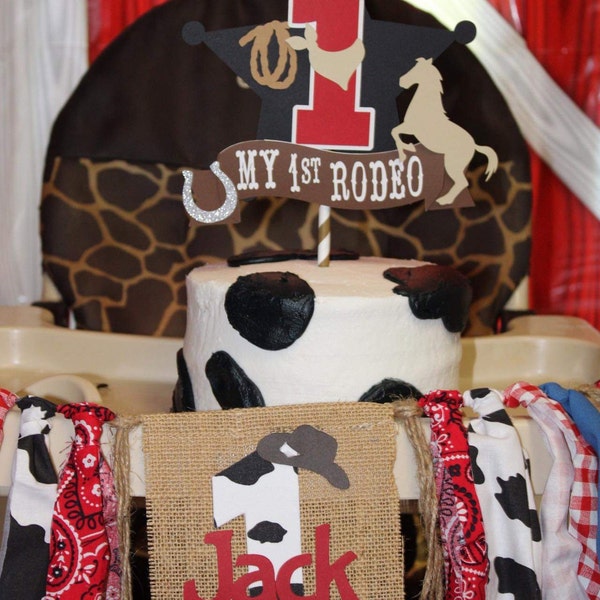 My First Rodeo Birthday. My First Rodeo Cake Topper. Cowboy Cake Topper ...