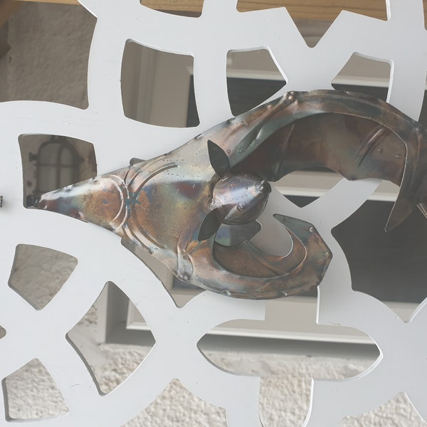 Hanging Bat With Curved Wing (T/BAT1CV) Metal Bat Outdoor Ornament ...