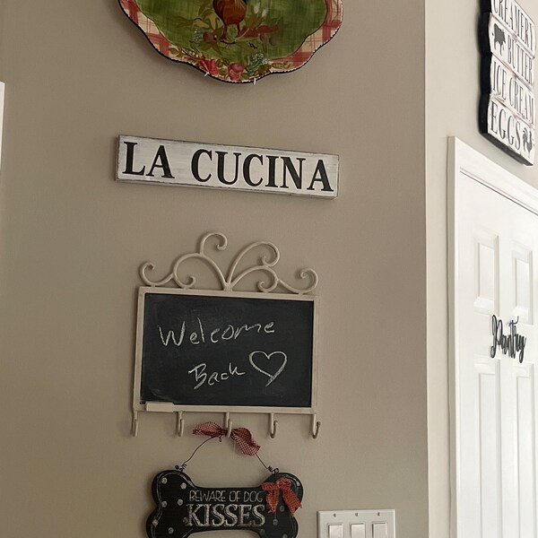 Italian Kitchen Sign La Cucina -THE KITCHEN | Tuscan Decor, Farmhouse ...