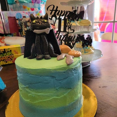 Toothless How to Train Your Dragon 6 Piece Cake Topper Set - Etsy