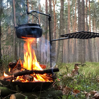 The Original Grill Mini Fire Anchor. Swing Arm. Outdoor Cooking ...