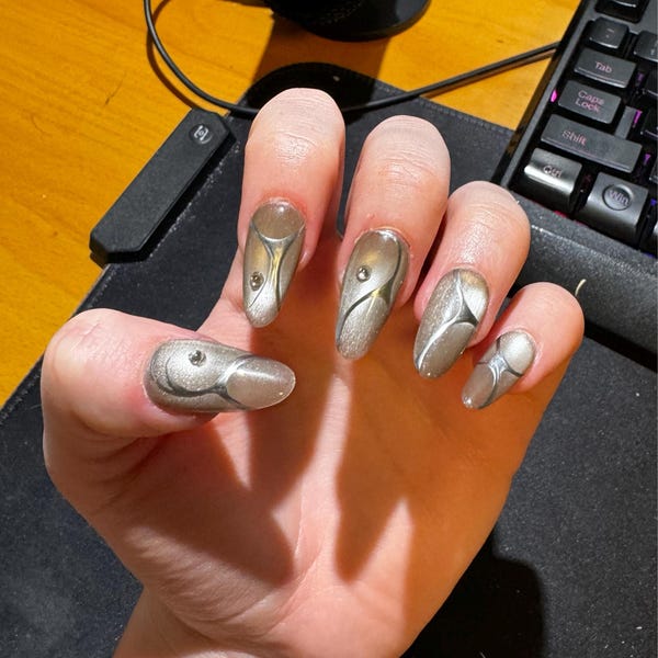 Long Nails Keyboard Cover Silicone Raised Keycaps for Quiet, Easy ...