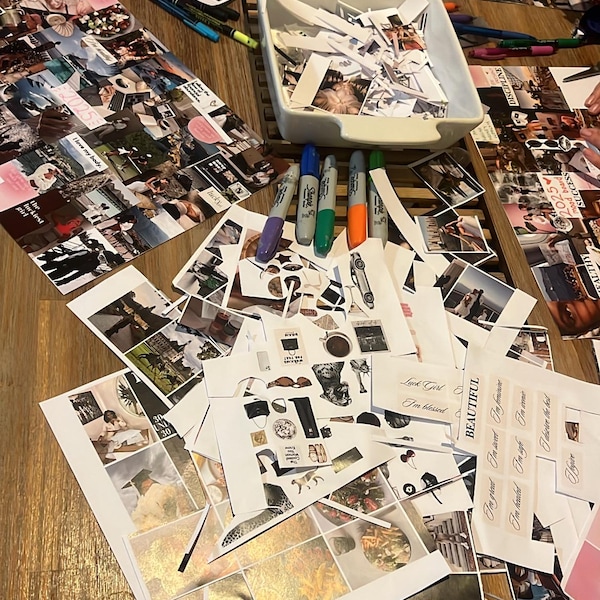 AESTHETIC VISION BOARD Printables, Mood Board Kit, Digital Vision Board ...