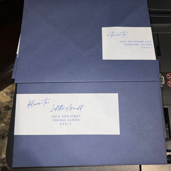 Printable Address Label Template, Wrap Around 8x2 Sticker for Envelope ...