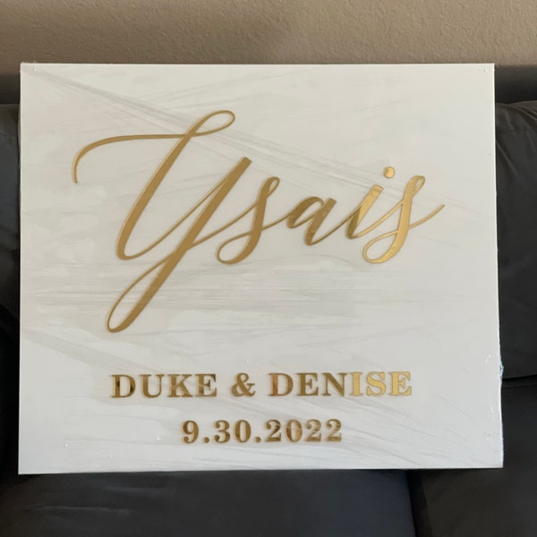 Personalized Gold Welcome Sign, Last Name Welcome Sign, Modern ...
