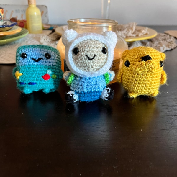 3-in-1 Adventure Time Crochet Pattern Bundle Finn Jake BMO Amigurumi ...