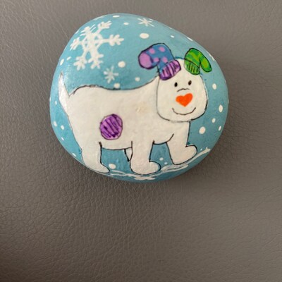 Beetle Bug Hand Painted Rock /stone Fairy Garden Rocks Garden Decor ...