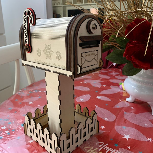 Letters To Santa Mailbox Svg File Laser Cutter Machines And Glowforge