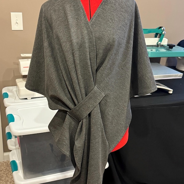 Poncho Sewing Pattern, Wrap Shawl Sewing Pattern, Cover-up & Open Shawl ...
