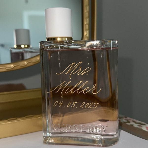 Custom Engraved Perfume Bottle Personalized Wedding Gift for Bride and ...