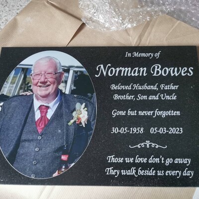 Photo Personalised Granite Memorial in Loving Memory Grave - Etsy