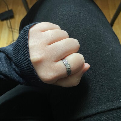 Mini Taphophile Ring in Sterling Silver or Gold Memento Mori Skull - Etsy