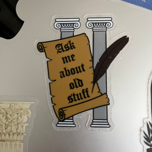 History Sticker, Historian Gift, Old Stuff Sticker, Archivist Sticker ...