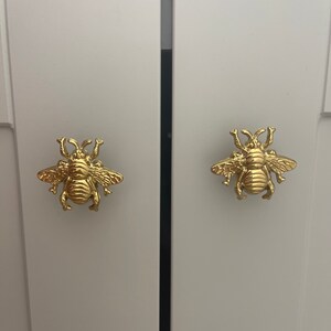 Brass Bee Knobs Bumble Bee Drawer Pulls Wardrobe Knob - Etsy