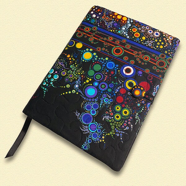 5 X 8 Inch Cat Journal Cover, Fabric Diary, Quilted Moleskine Slipcover ...