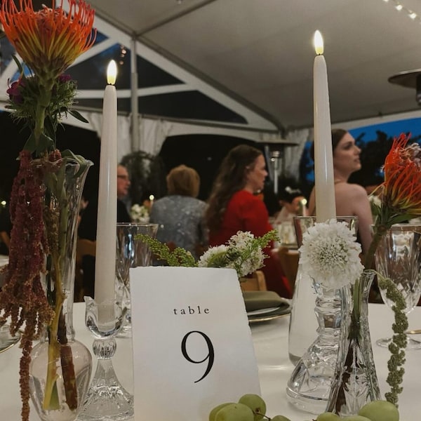 Handmade Paper Seating Chart Table Numbers | Minimalist - Etsy