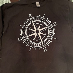 Compass Shirt, Camping Shirt, Compass Gift, Adventure Shirt, Hiking ...