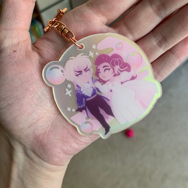 LABYRINTH - 2.5" Iridescent Acrylic Keychain - Etsy