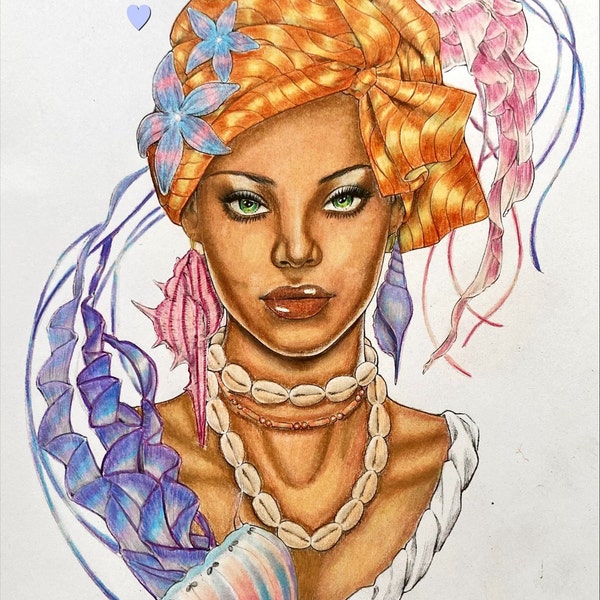 Marina • Coloring Page for Adults • Grayscale Coloring Page • Instant ...