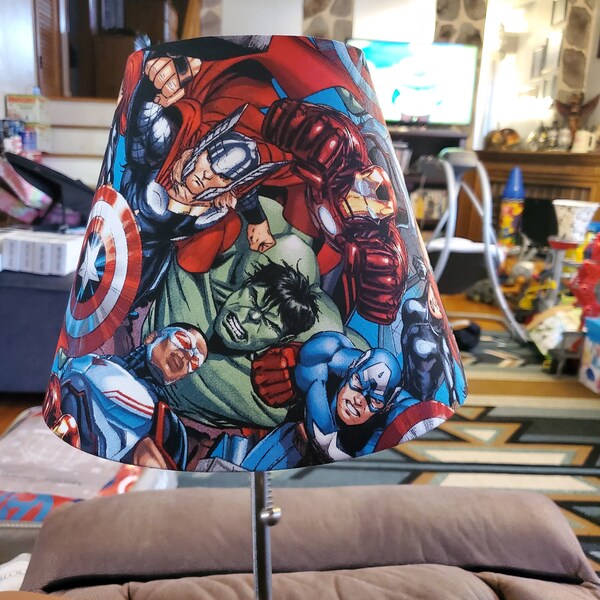 Marvel Lamp Shade. Thor, Captain America, Hulk, Ironman, Black Widow ...