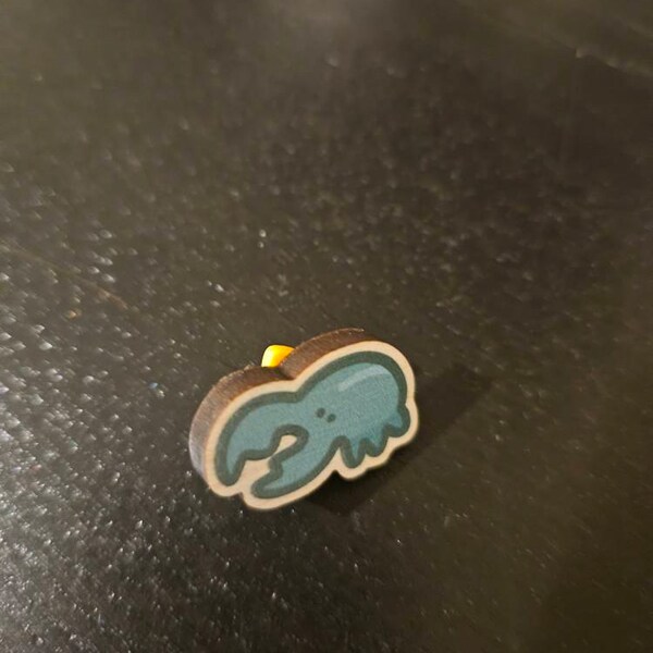 Wooden Animal Pins | Cute Creature Badges Funny Cartoon Gifts Set - Etsy