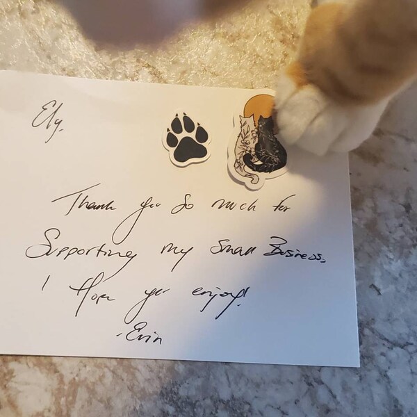 Two Cats Sticker, Yin and Yang Cat Sticker, Vinyl Cat Sticker, Black ...