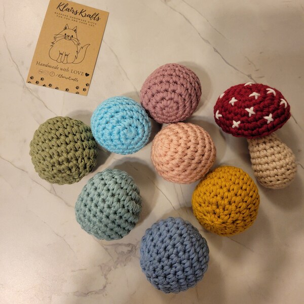 Crochet Cat Toy, Bright Cotton Tail Ball, Cat Ball, Catnip Cat Toys ...