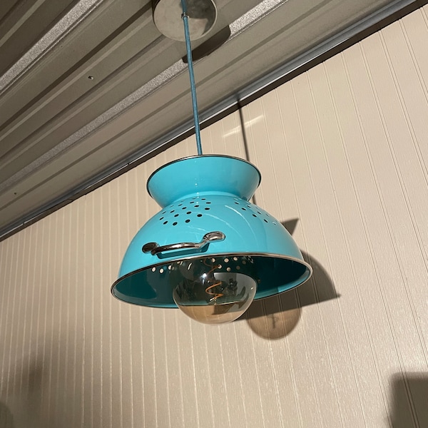 Colander Pendant - Kitchen Pendant Light - Kitchen Colander - Kitchen ...