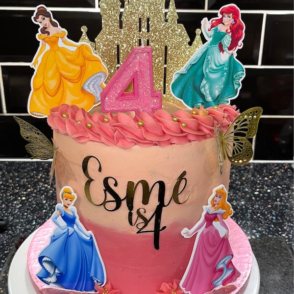 Princess Cake Topper / 4 Units. - Etsy