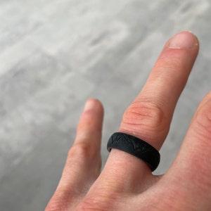 Sapphire Blue Silicone Ring Men Women, Safe Flexible Breathable ...