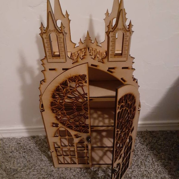 Gothic Display Cabinet, Gothic Decor, Crystal Display Cabinet, Castle ...