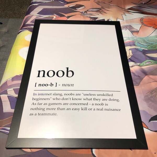 Noob Definition Print, Home Print, Gaming Prints, Gaming Print, Funny ...