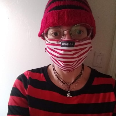 Women's Long Sleeve Black & Red Striped Shirt - Etsy