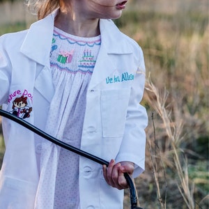 Toddler Lab Coat With Personalized Embroidery and Embroidery Design - Etsy