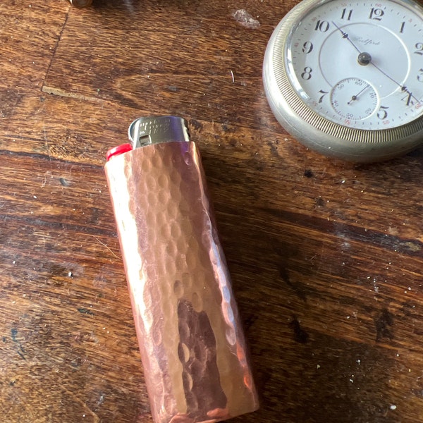 Handcrafted Pure Copper Lighter Cover With Hand Hammered Texture - Etsy
