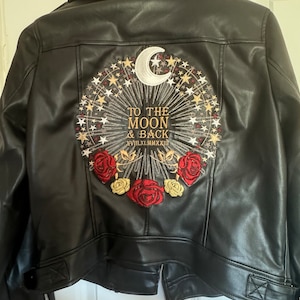 Flower Bouquet Custom Denim Jacket Bride Embroidered Wedding - Etsy UK