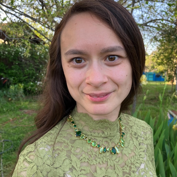 Y2K Black Diamond Handmade Star Chain Necklace,chain Necklace With ...