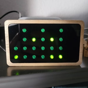 Binary Clock, 24-hour Clock, WHITE LED, Choose Your Front Color, Wooden Clock - Etsy