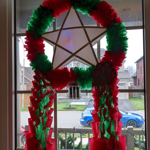 Philippines Traditional Christmas Bamboo Parol Lantern Star Ornament ...