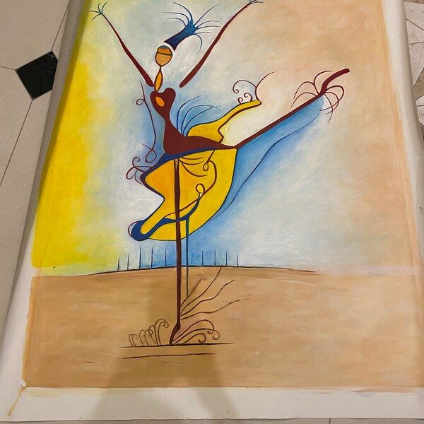 Music Abstract Art Painting, Original Art, Violin Art Singing ...