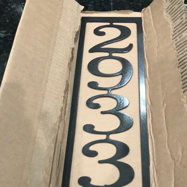 Custom Modern Vertical House Number Plaque, Door Number, House Number ...