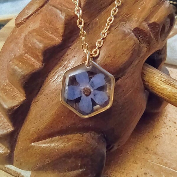 Forget Me Not Necklace, Unique Birthday Gift, Dainty Forget Me Not ...