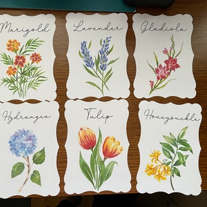 Printable Wildflower Table Numbers, Fall Wedding Table Numbers ...