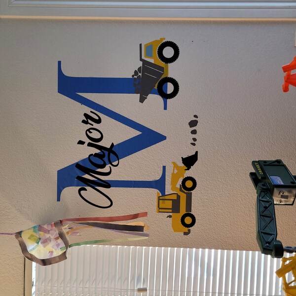 Trucks Decal,construction Trucks Decals ,excavator Mixer Sticker ,boys ...