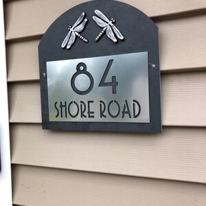 Mid Century Modern Atomic Star Vertical House Numbers Orange - Etsy