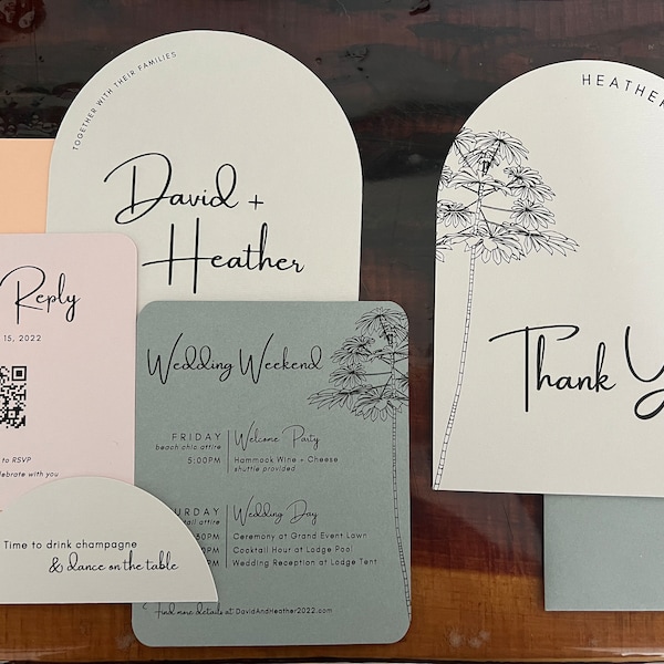 Caroline | Wedding Invitation Suite - Etsy