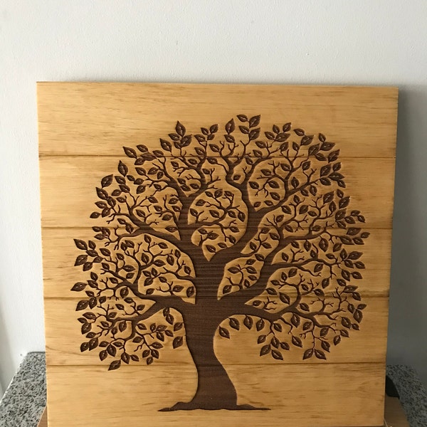 Tree of Life Wooden Sign, Tree Wall Hanging, Laser Engraved Wooden Sign ...