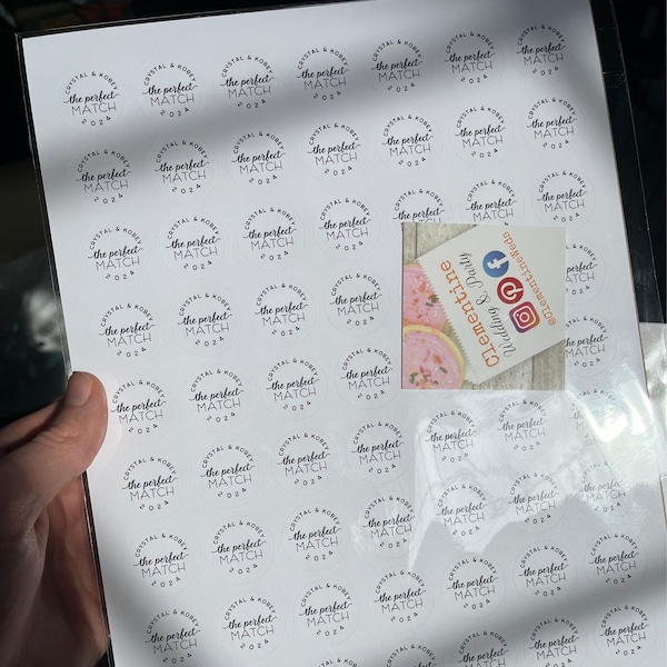 The Perfect Match Stickers for Wedding, Shower, Engagement Party - 63 ...
