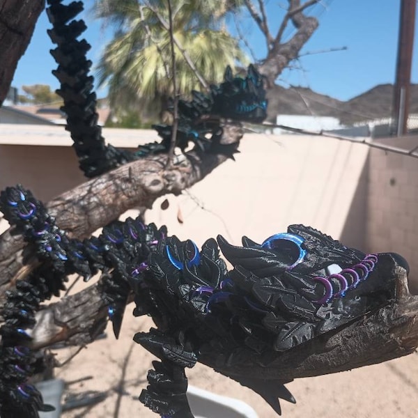 Lunar Dragon | Articulating Flexible 3D Printed Fidget - Etsy