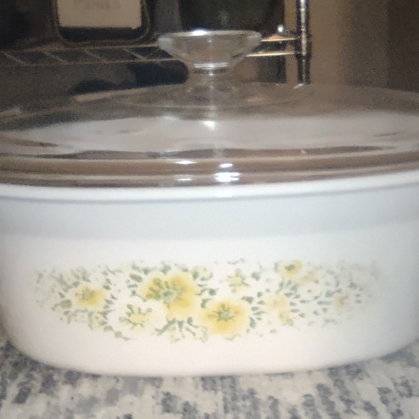 Vintage Pyrex Spring Blossom Green / Crazy Daisy Pattern Influenced ...